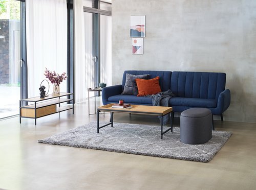 Tabure GISLEV 65x36 cm sa prostorom za odlaganje beton siva | JYSK