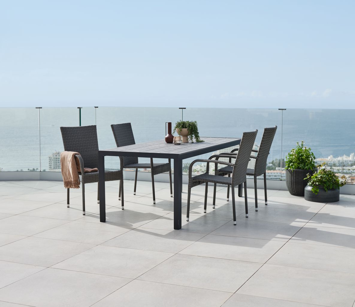 Baštenski sto PINDSTRUP Š90xD205 siva | JYSK