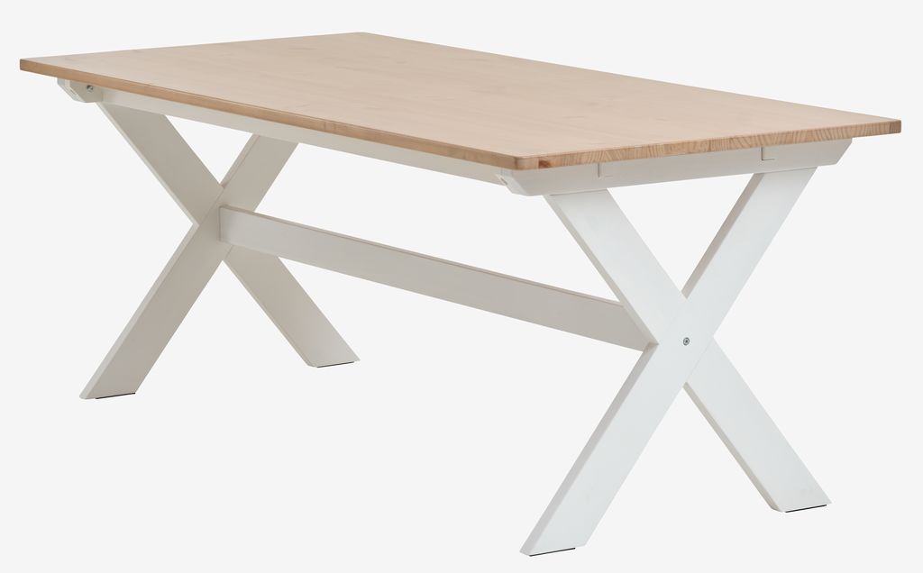 Trpezarijski sto VISLINGE 90x190 cm natur/bijela | JYSK
